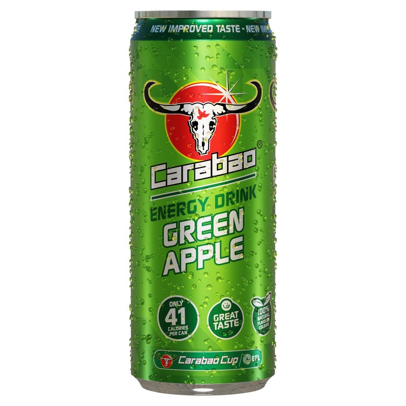 Carabao Energy Drink Green Apple - Morrisons Online Groceries & Offers