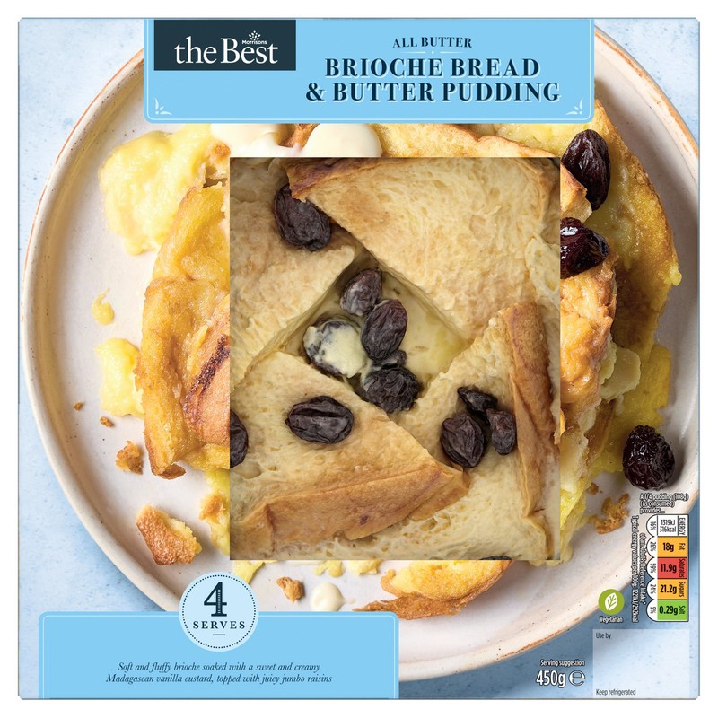 Morrisons The Best All Butter Brioche Bread & Butter Pudding 450g ...