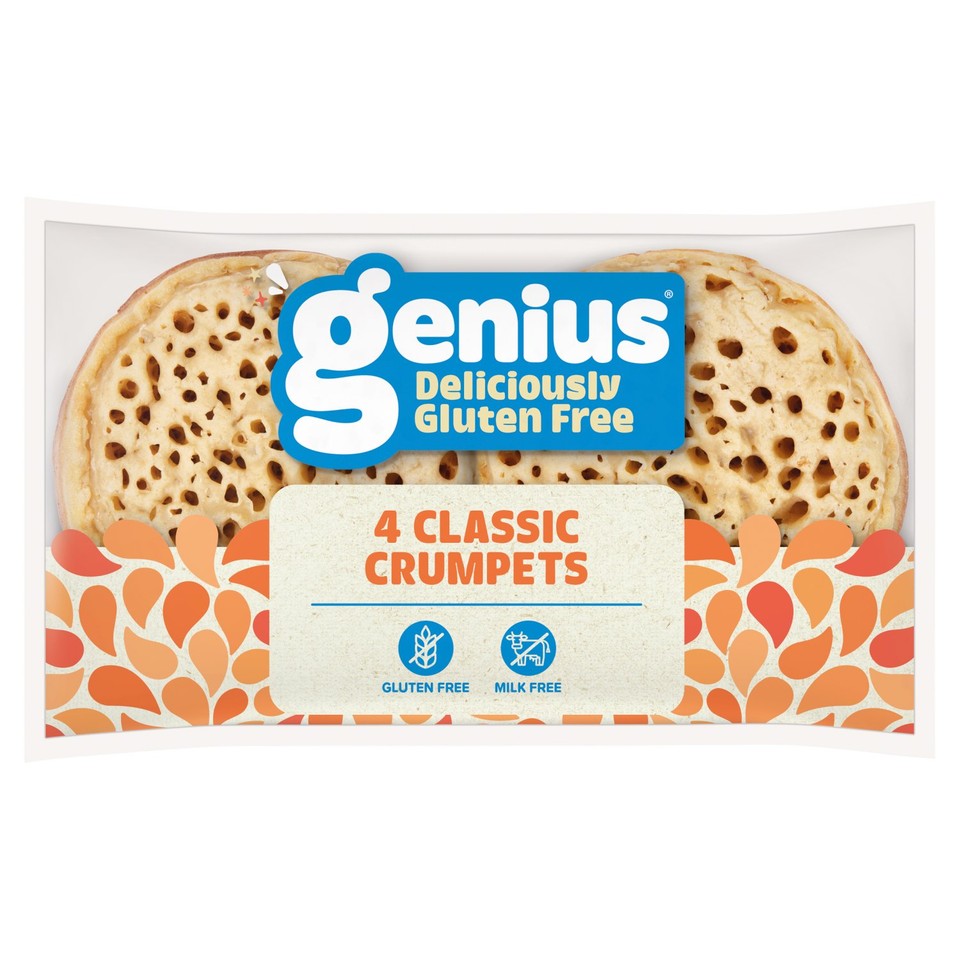 Genius Gluten Free 4 Classic Crumpets 220g - Morrisons Online Groceries ...