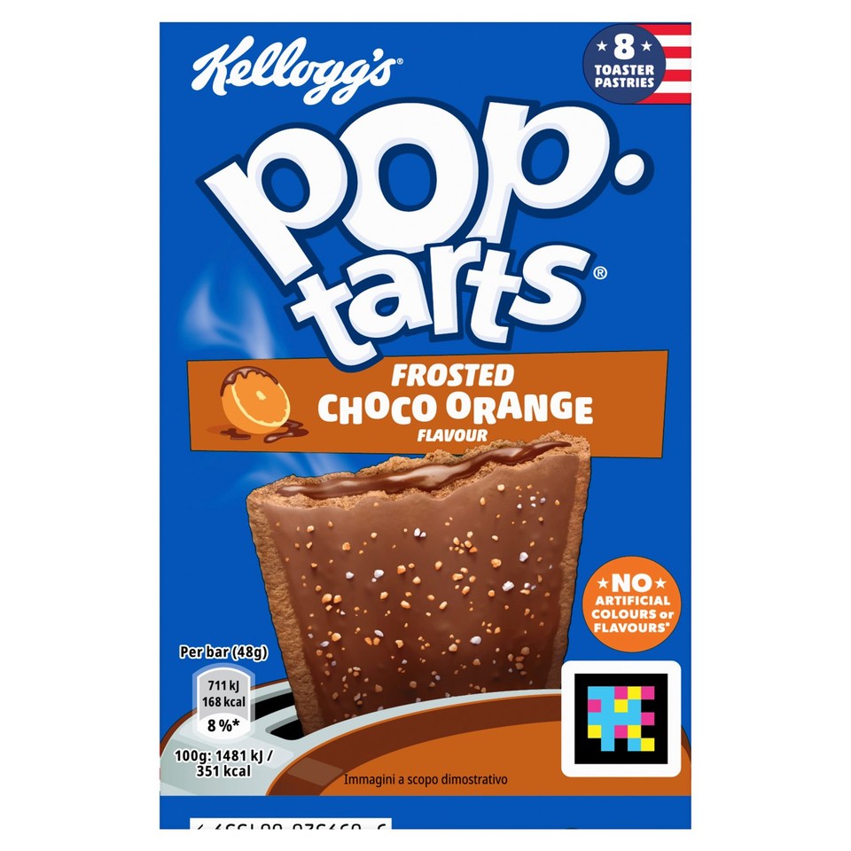 Kellogg's Pop Tarts Choco Orange flavour pastry snacks 8x48g ...