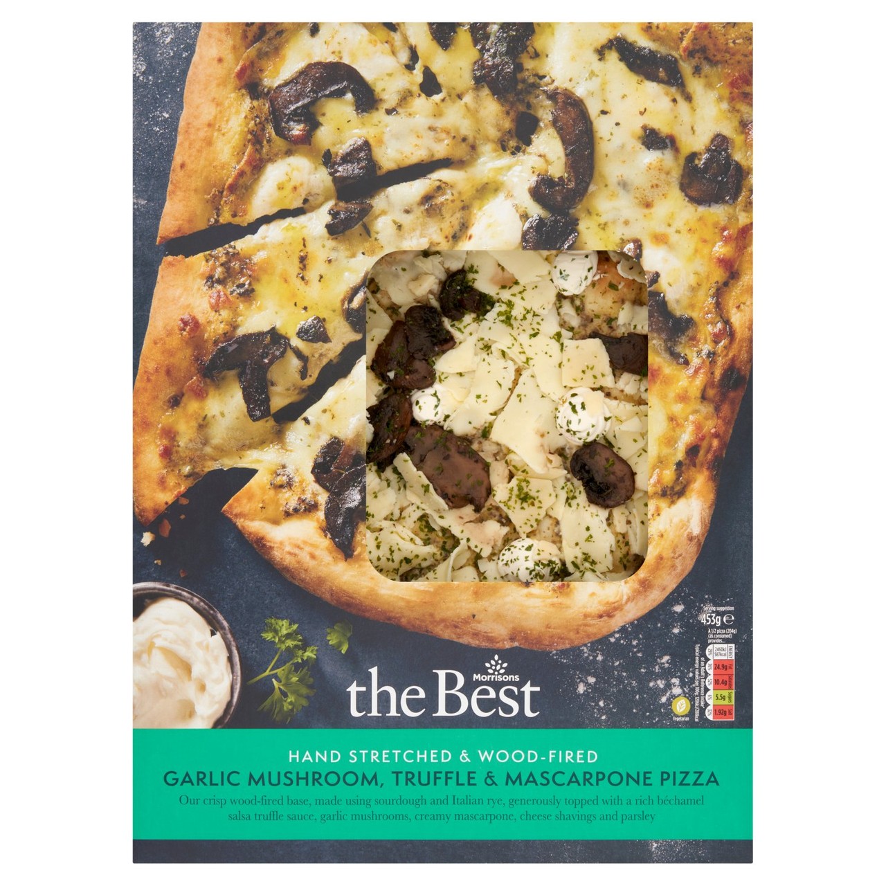 Morrisons The Best Garlic Mushroom, Truffle & Mascarpone Pizza 453g ...