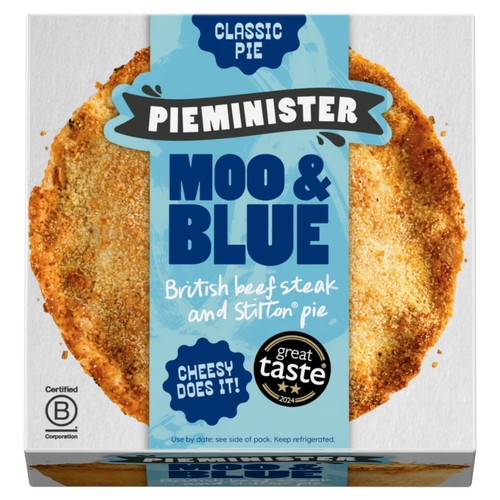 Pieminister Moo & Blue British Beef Steak & Stilton Pie 255g ...