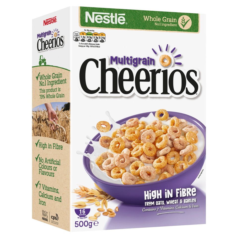 Nestle Cheerios Multigrain Cereal 500g - Morrisons Online Groceries ...