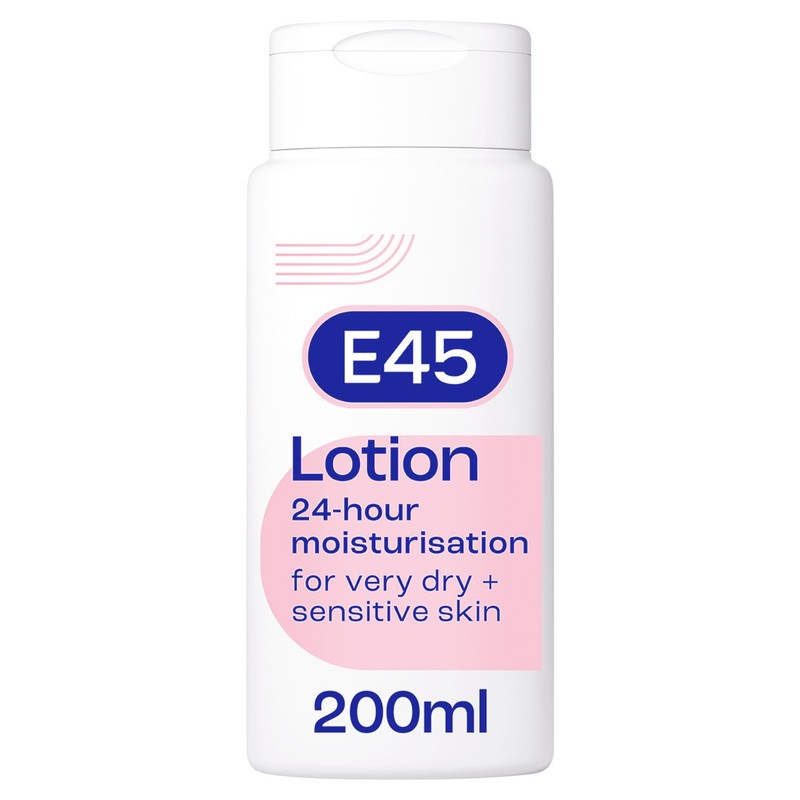 E45 Moisturiser Lotion, body, face and hands lotion For Very Dry Skin ...