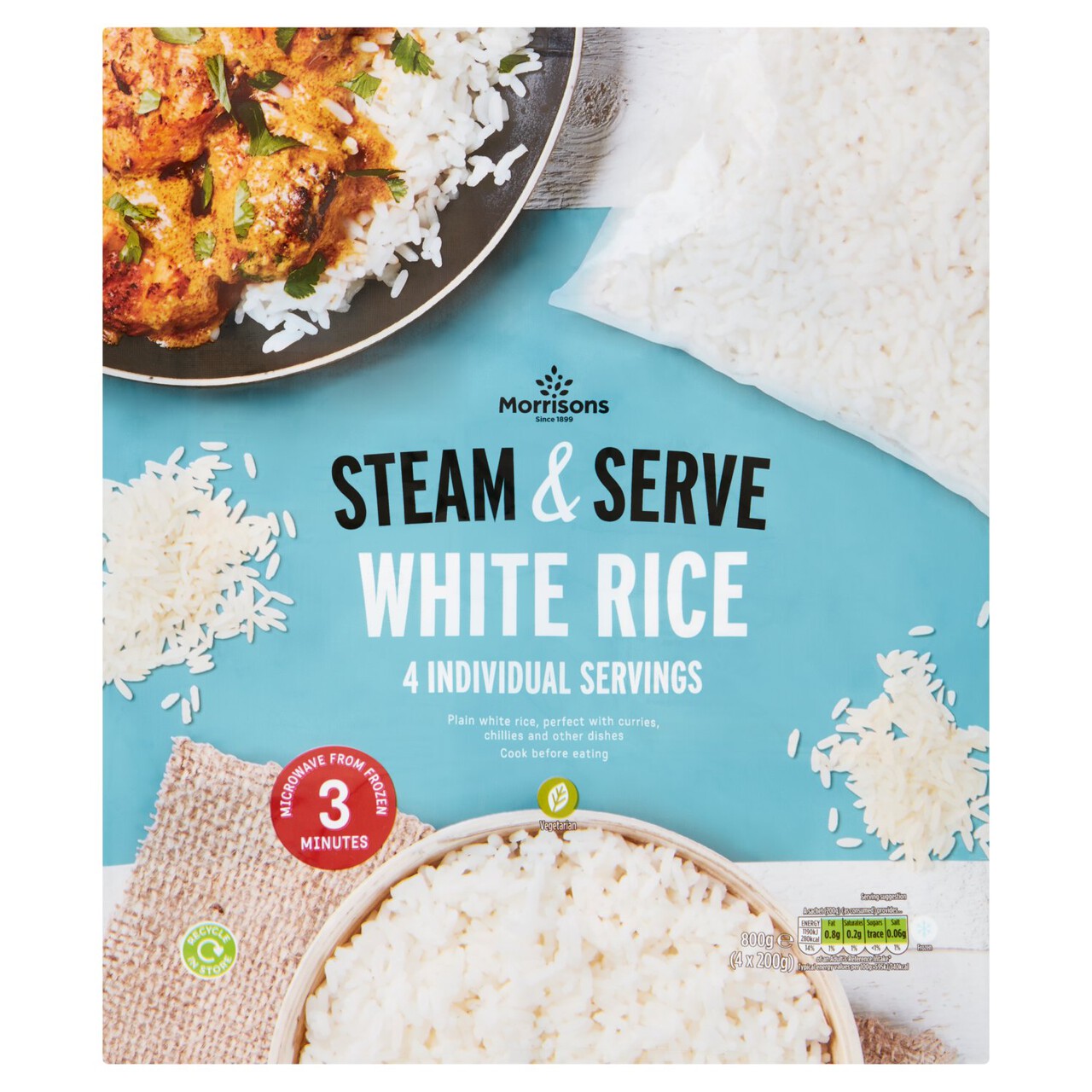Morrisons Steam & Serve 4 White Rice - Morrisons Online Groceries & Offers