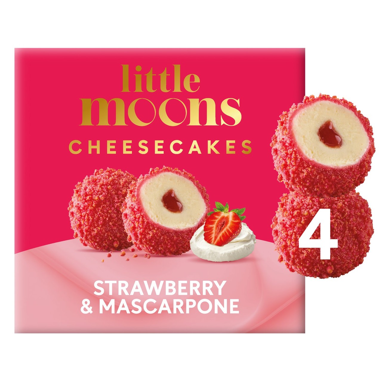 Little Moons Strawberry & Mascarpone Cheesecake Mochi - Morrisons ...