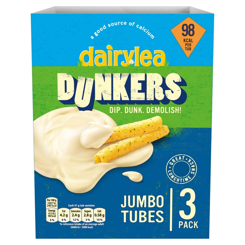 Dairylea Dunkers Jumbo Tubes Cheese Snack 3 x 41g - Morrisons Online ...
