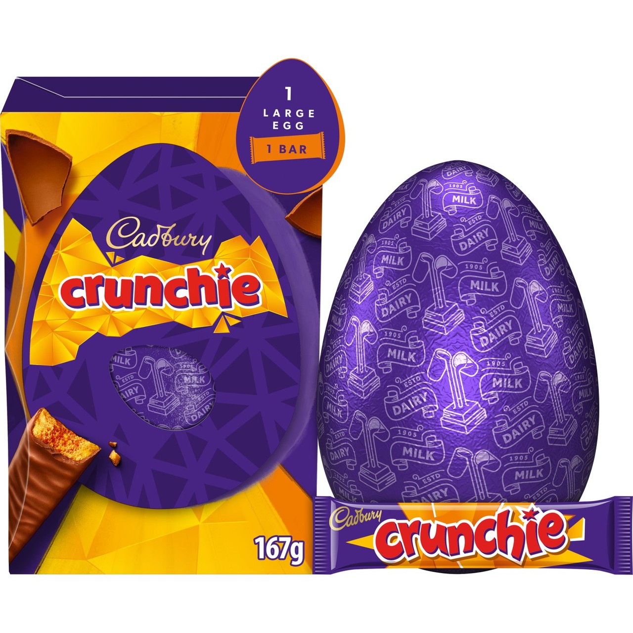 Cadbury Crunchie Traditional Easter Egg - Morrisons Online Groceries ...