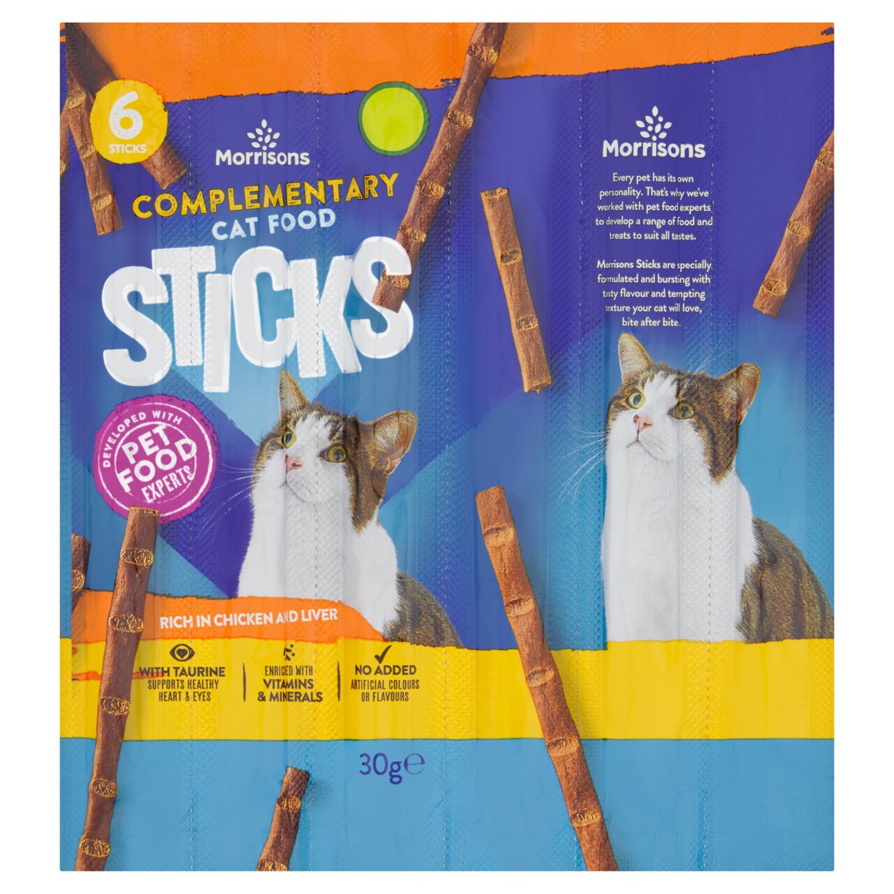 Morrisons Kitty Sticks Rich In Chicken & Liver - Morrisons Online ...