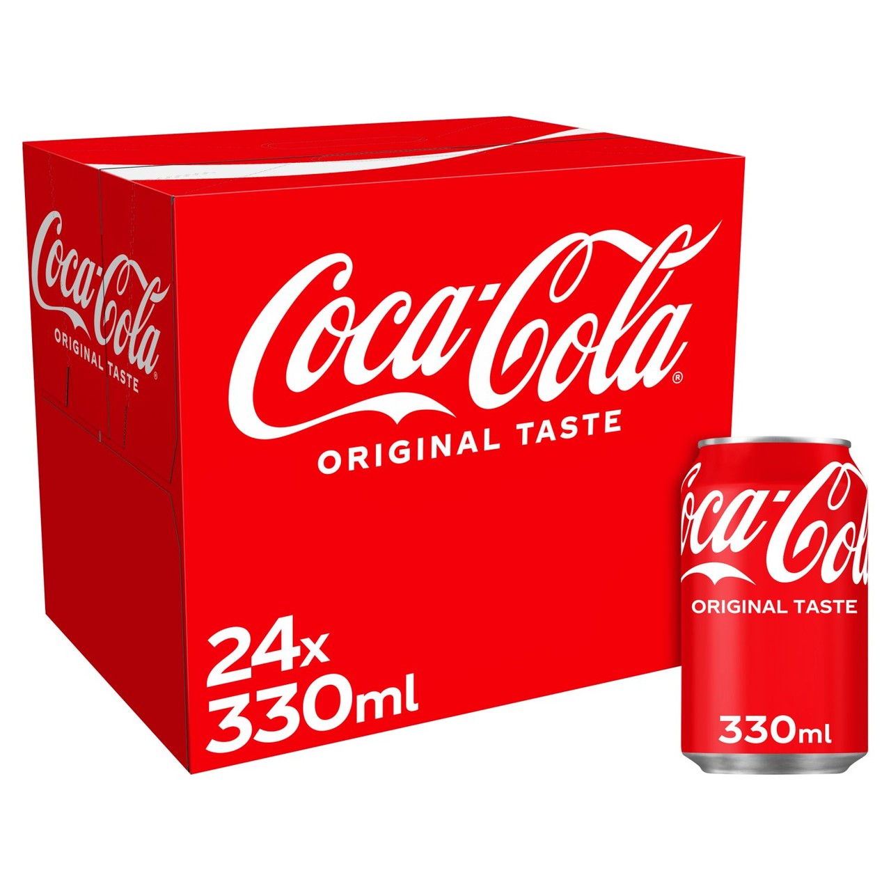 Coca-Cola Original Taste 24 x 330ml - Morrisons Online Groceries & Offers