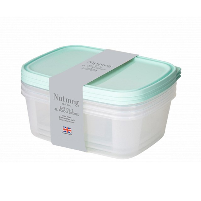 Nutmeg Home Set Of 2x3L Food Boxes - Morrisons Online Groceries & Offers