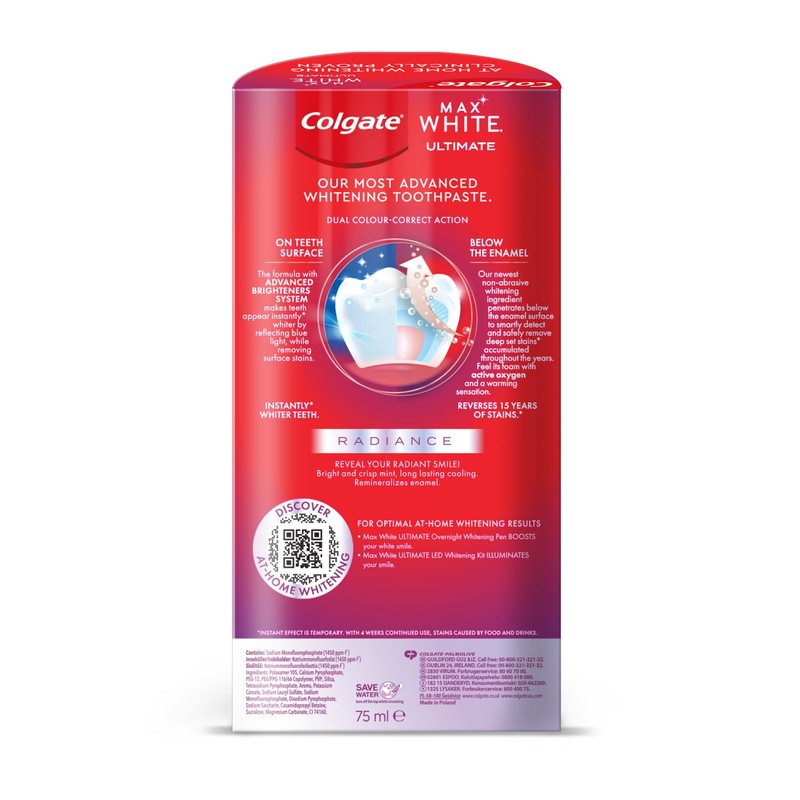 Colgate Max White Ultimate Radiance Whitening Toothpaste - Morrisons ...