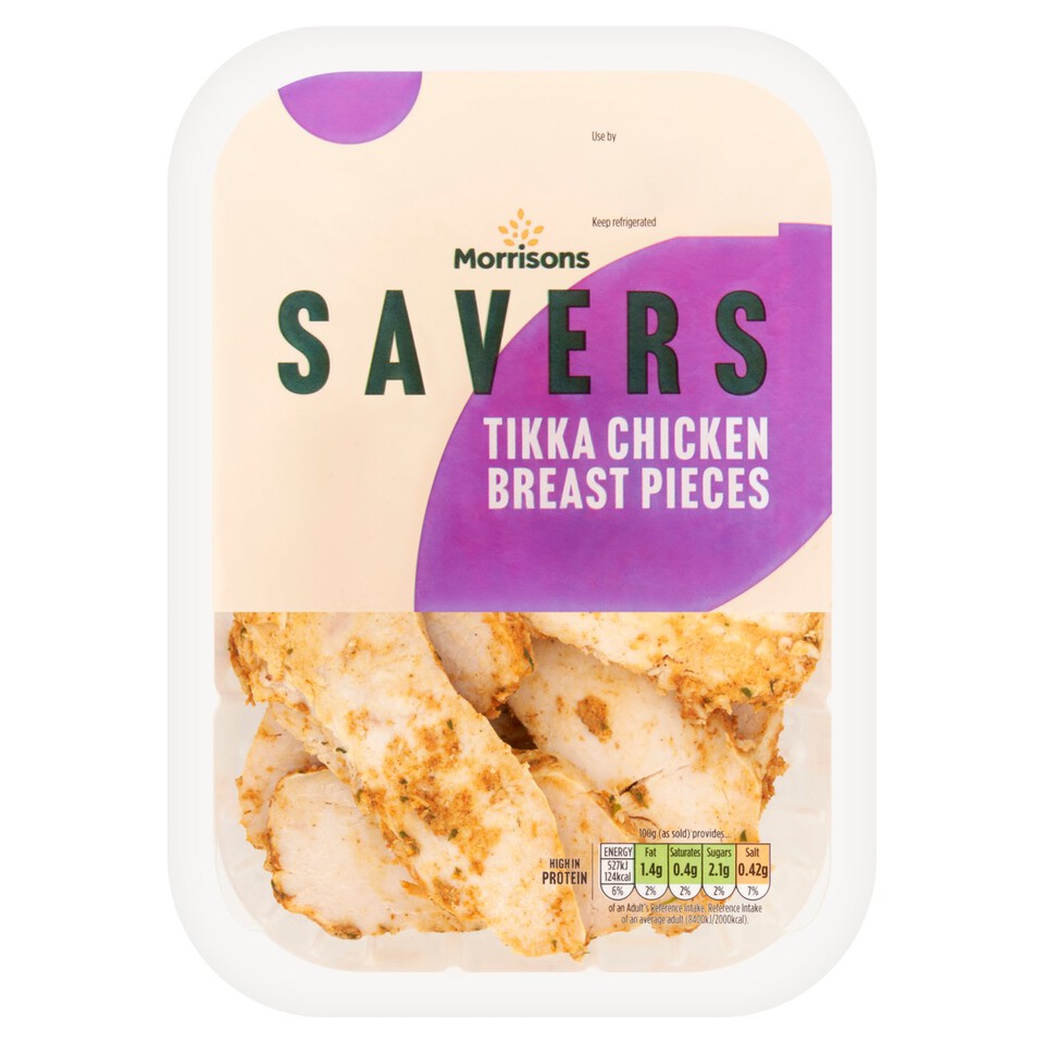 Morrisons Savers Cooked Chicken Tikka Breast Slices - Morrisons Online ...