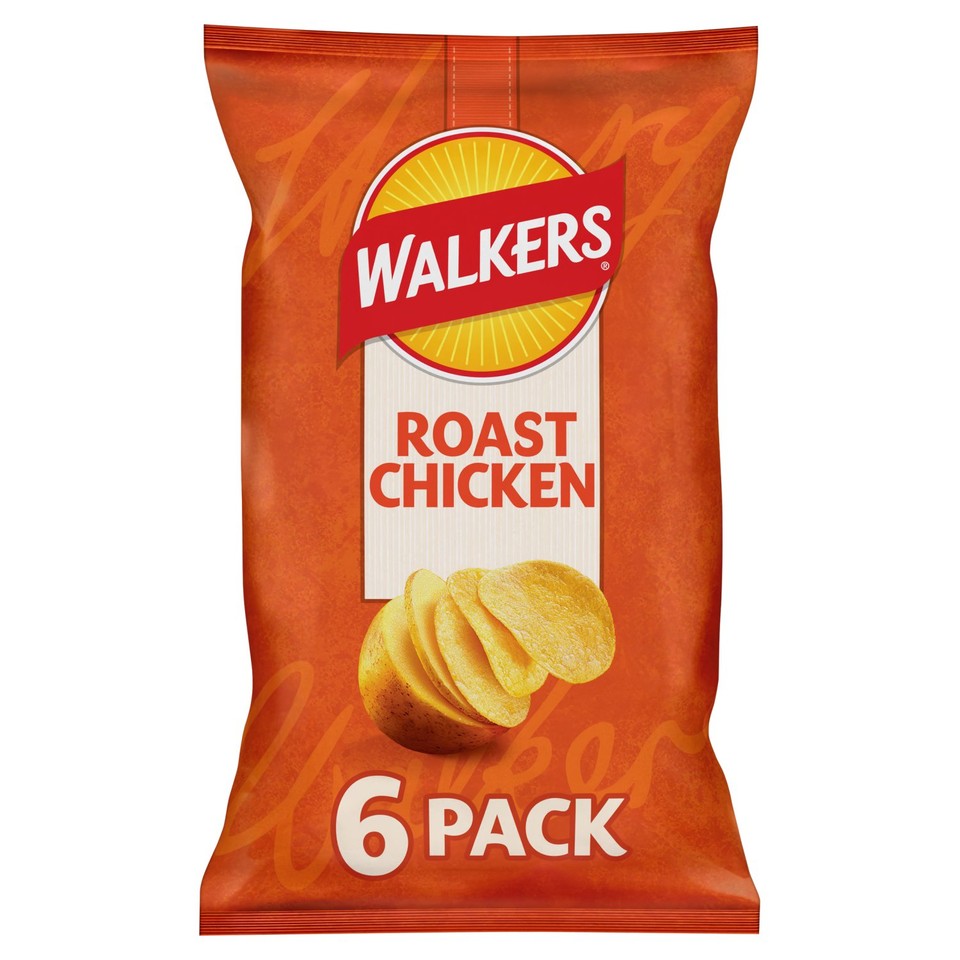 Walkers Roast Chicken Multipack Crisps 6x25g - Morrisons Online ...
