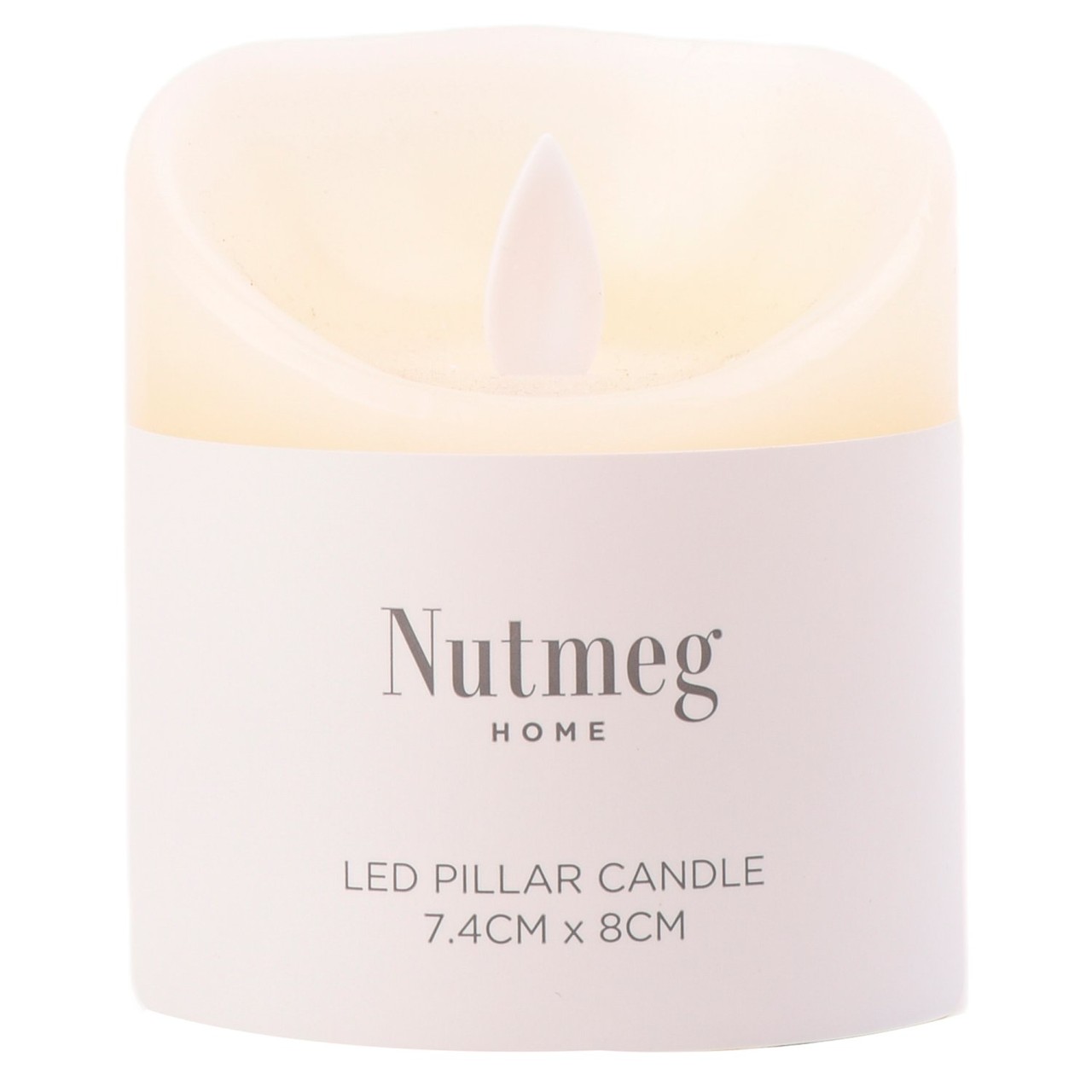 Nutmeg Home Led Pillar Candle 8cm - Morrisons Online Groceries & Offers