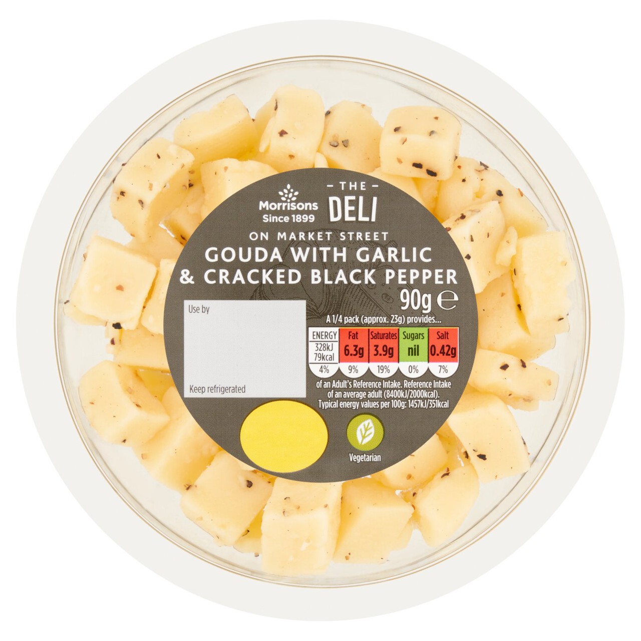 Morrisons Deli Gouda with Garlic & Cracked Black Pepper 90g - Morrisons ...