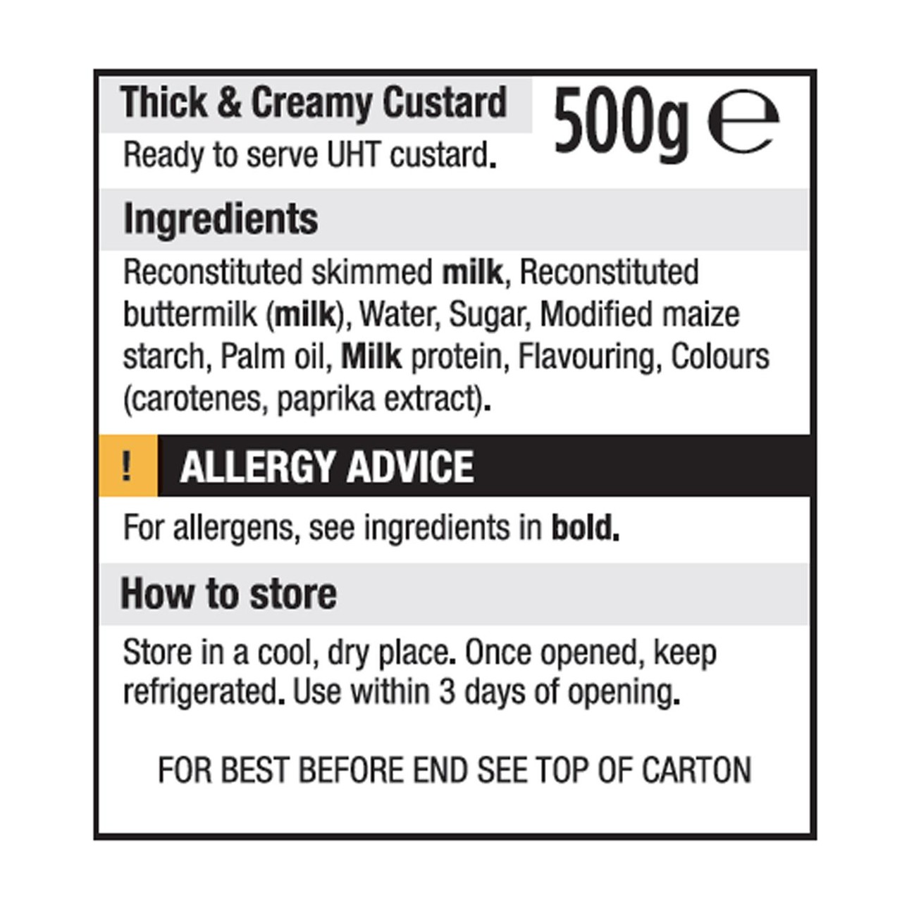 Morrisons Ready To Serve Custard - Morrisons Online Groceries & Offers