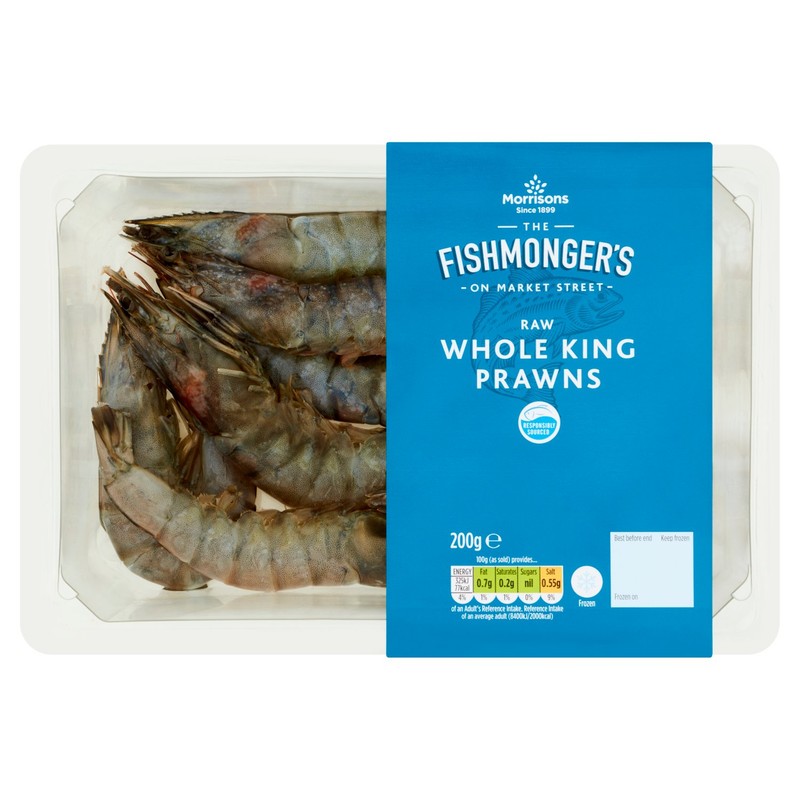 Morrisons Raw Whole King Prawns - Morrisons Online Groceries & Offers