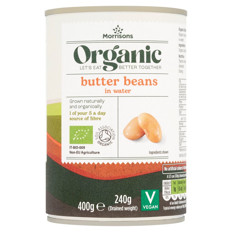 Morrisons Organic Butter Beans In Water - Morrisons Online Groceries ...