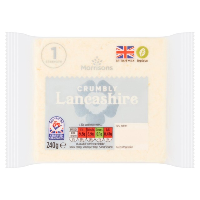 Morrisons Crumbly Lancashire Cheese 240g - Morrisons Online Groceries ...