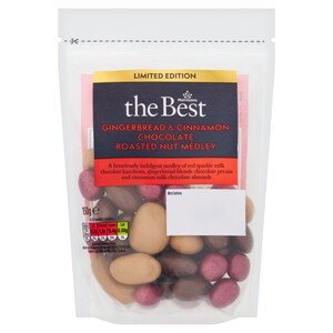 Morrisons The Best Gingerbread & Cinnamon Chocolate Roasted Nut Medley ...