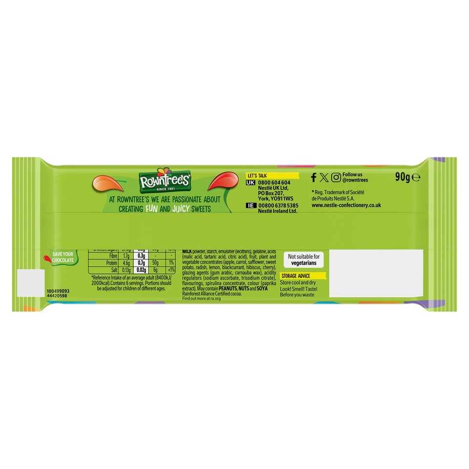 Rowntree's Jelly-Tastic Mini Egg Chocolate Bar 90g - Morrisons Online ...