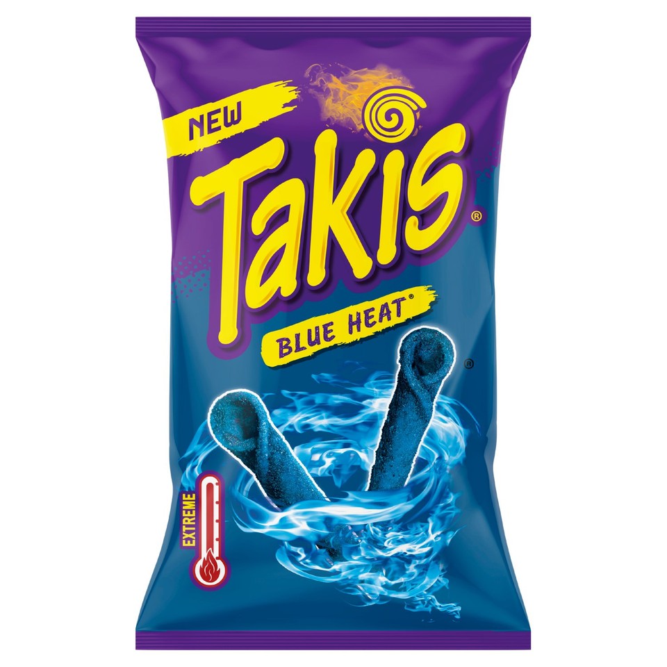 Takis Blue Heat Seasoned Chilli and Lime Flavour Fried Corn Snack 180g ...