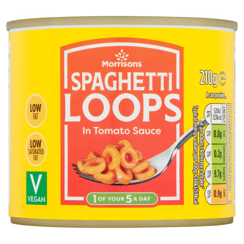 Morrisons Spaghetti Loops in Tomato Sauce - Morrisons Online Groceries ...
