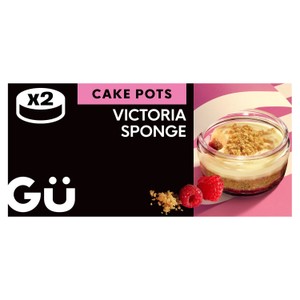 Gu Victoria Sponge Cake Pots 2 x 75g - Morrisons Online Groceries & Offers
