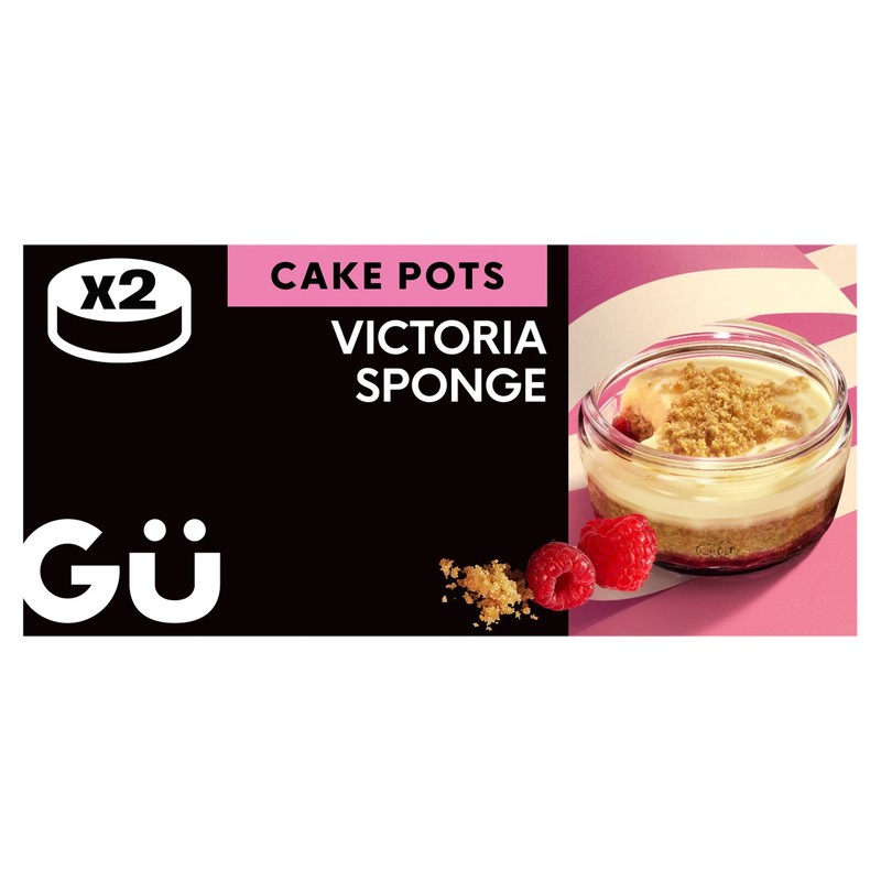 Gu Victoria Sponge Cake Pots 2 x 75g - Morrisons Online Groceries & Offers