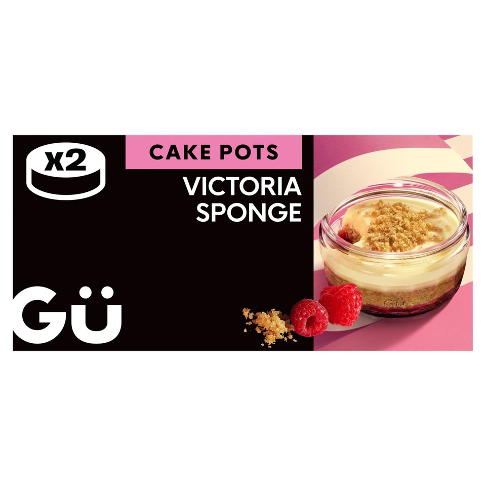 Gu Victoria Sponge Cake Pots 2 x 75g - Morrisons Online Groceries & Offers