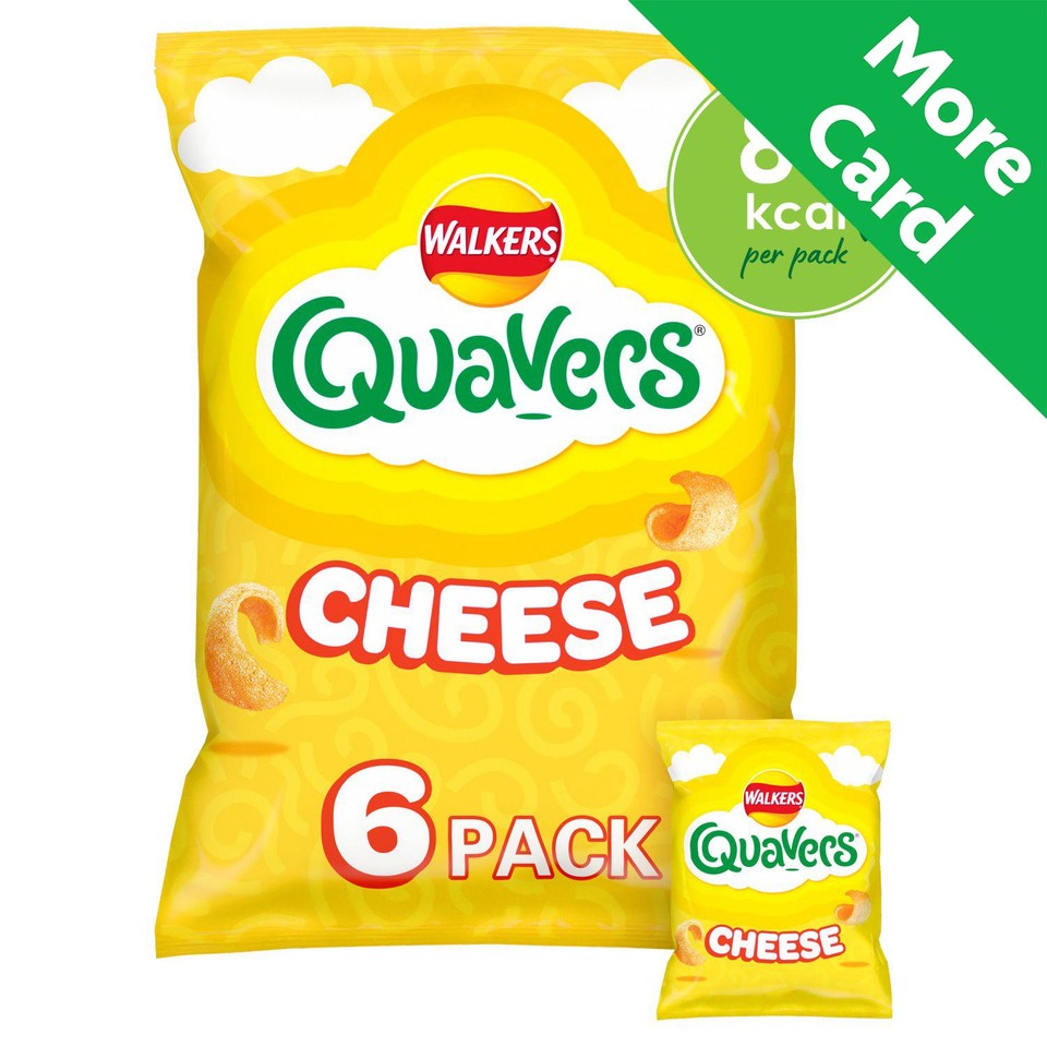 Walkers Quavers Cheese Multipack Snacks Crisps 6 Pack - Morrisons ...