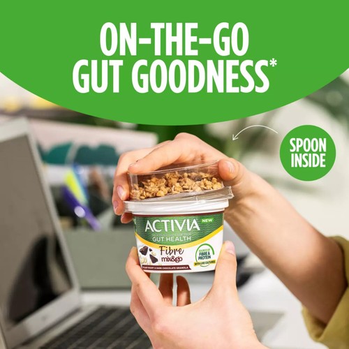 Activia Chocolate & Granola Gut Health Breakfast Yoghurt Pot 165g ...