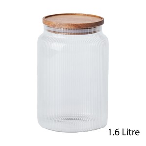 Nutmeg Home Wood & Glass Storage Jar Medium - Morrisons Online ...