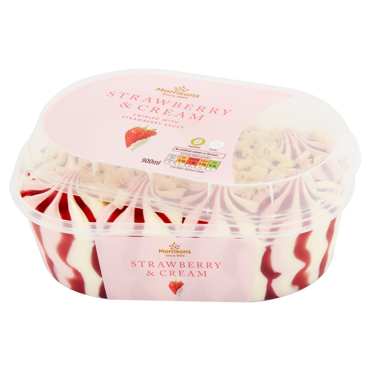 Morrisons Strawberry & Cream Ice Cream - Morrisons Online Groceries ...