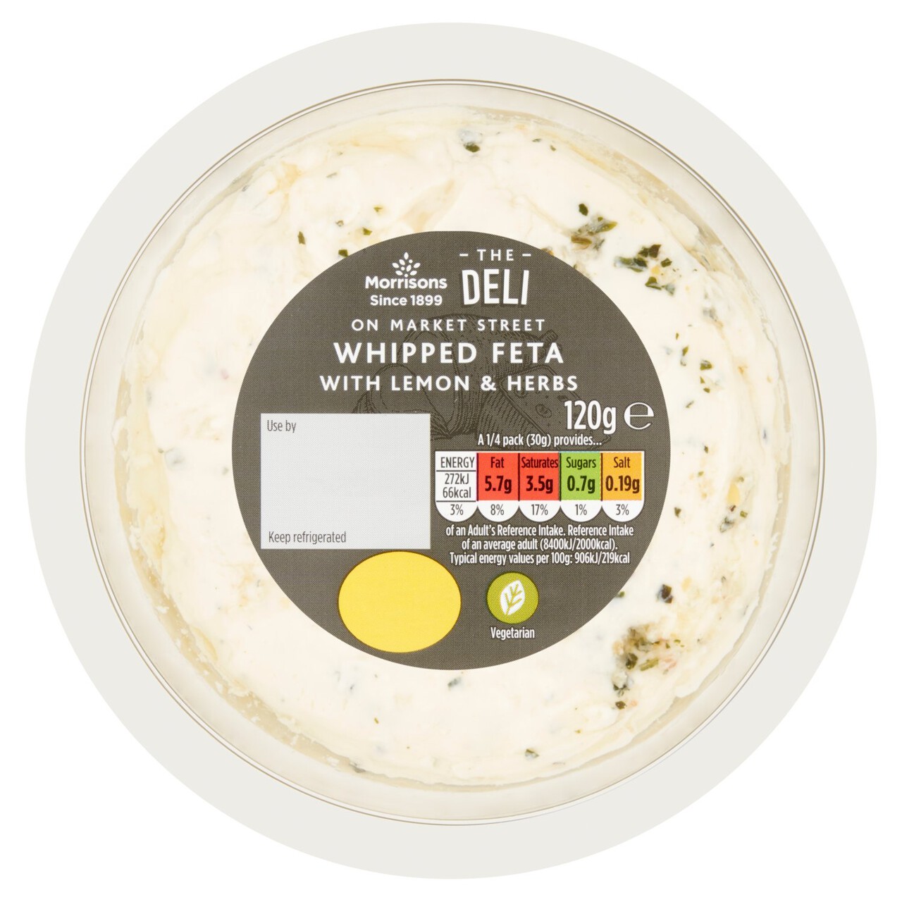 Morrisons Deli Whipped Feta With Lemon & Herbs 120g - Morrisons Online ...
