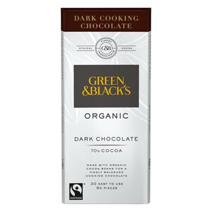 Green & Black's Organic Dark Cooking Chocolate Bar - Morrisons Online ...
