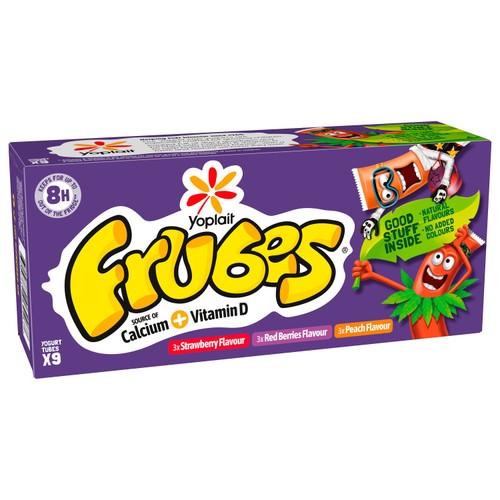 Frubes Kids Strawberry, Red Berry & Peach Yoghurt Tubes - Morrisons ...