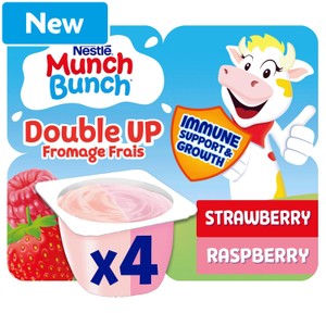Munch Bunch Double Up Fromage Frais Strawberry Raspberry 4 x 85g ...