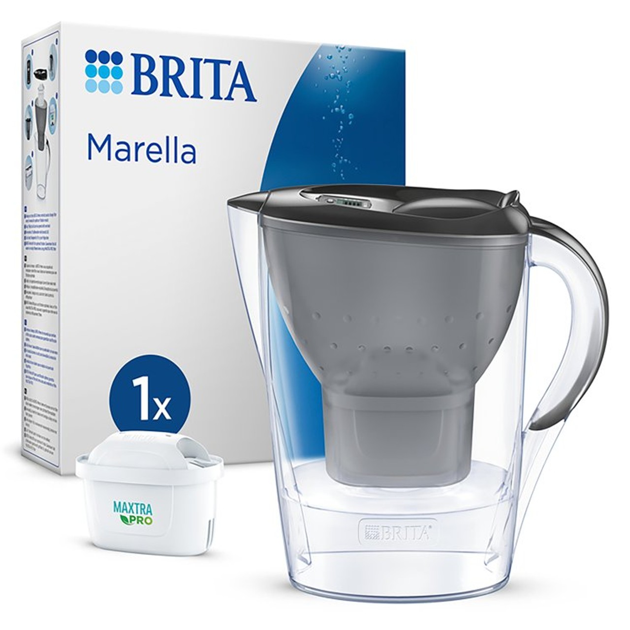 BRITA Marella Water Filter Jug Graphite (2.4L) - Morrisons Online ...