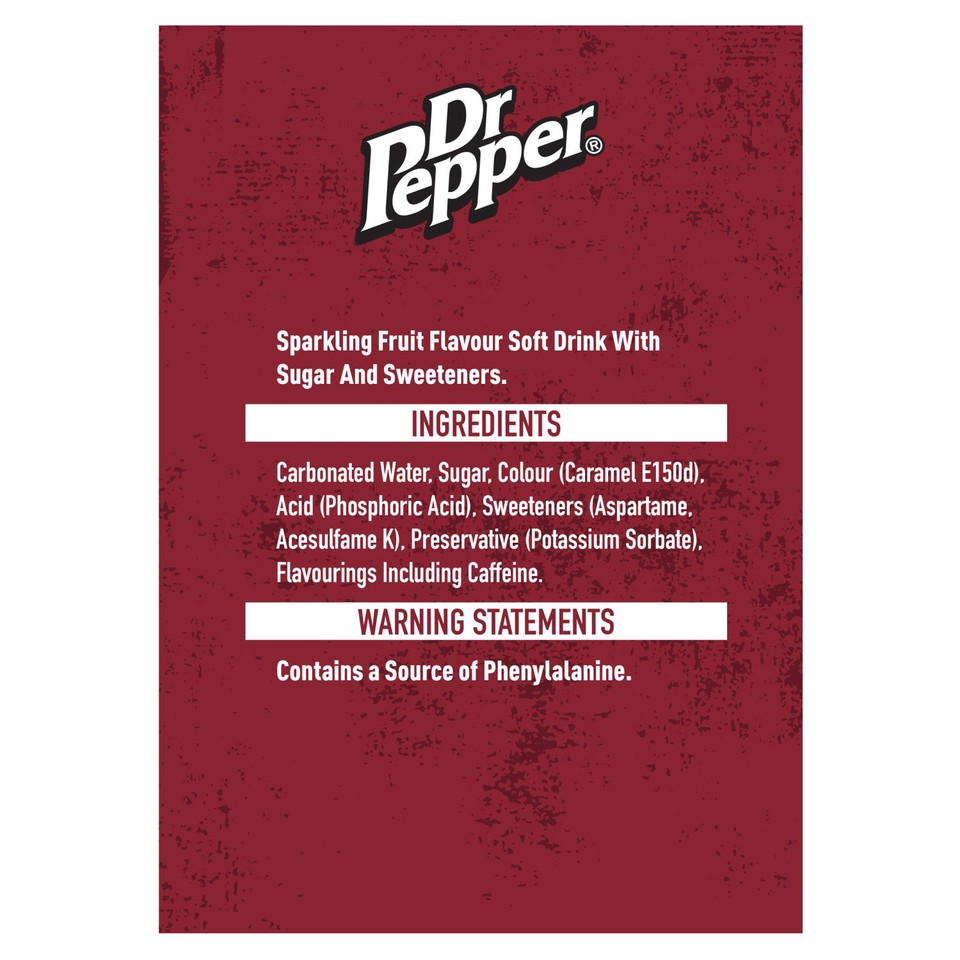 Dr Pepper 24 x 330ml - Morrisons Online Groceries & Offers