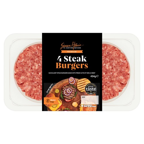 Simon Howie The Scottish Butcher 4 Premium Steak Burgers 454g ...