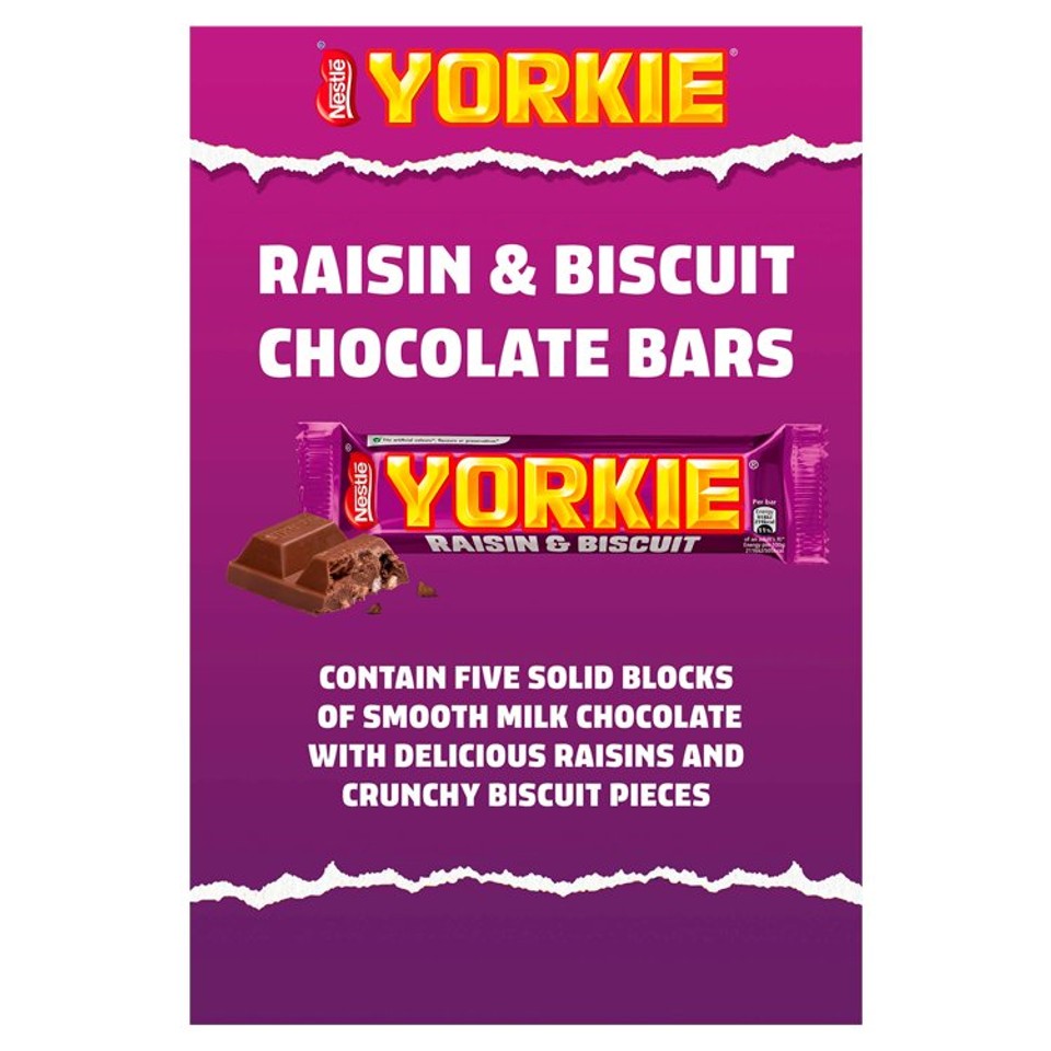 Yorkie Raisin & Biscuit Chocolate Bar Multipack 3 Pack - Morrisons ...