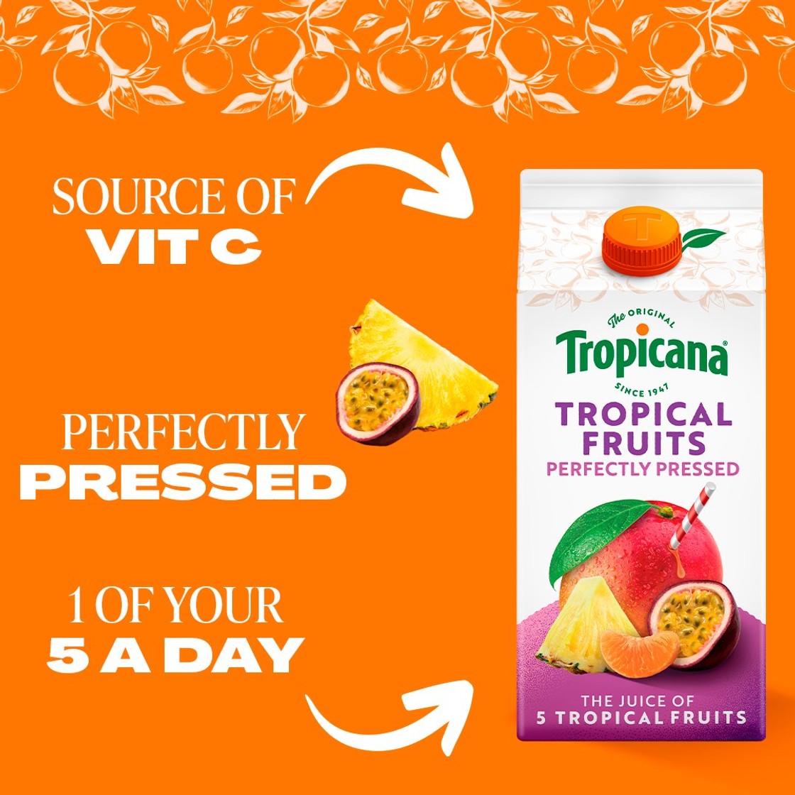 Tropicana Tropical Fruits Fruit Juice 1.5L - Morrisons Online Groceries ...