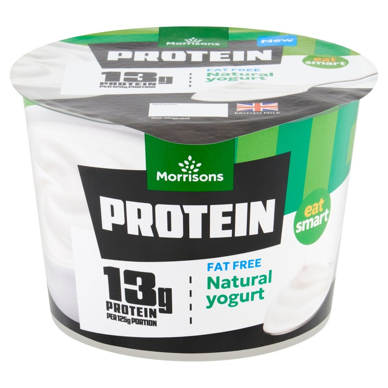 Morrisons Protein Fat Free Natural Yogurt 500g - Morrisons Online ...
