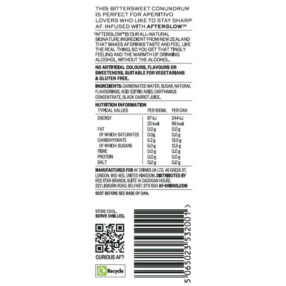 AF Apero Spritz Alcohol Free 250ml - Morrisons Online Groceries & Offers
