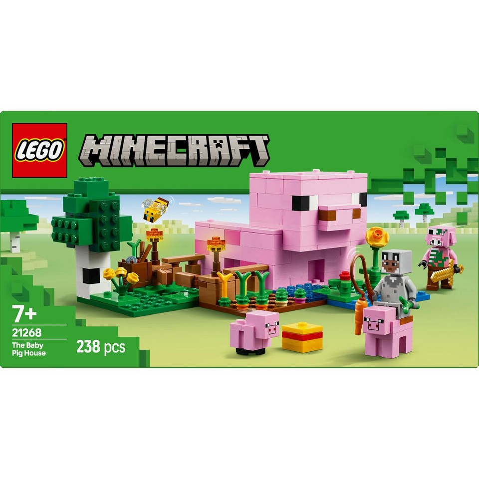 LEGO Minecraft The Baby Pig House Toy for Kids 21268 - Morrisons Online ...
