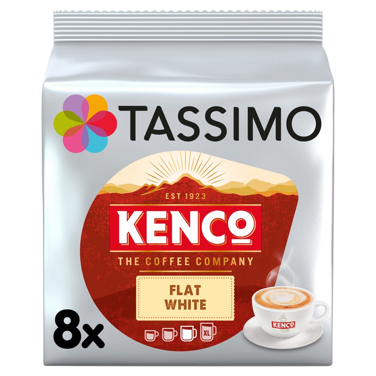 Tassimo Kenco Flat White Coffee Pods x8 - Morrisons Online Groceries ...