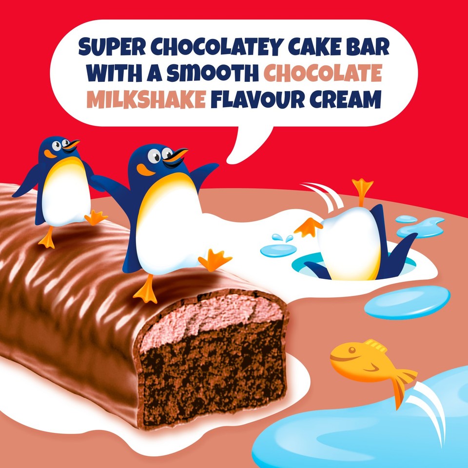 McVitie's Penguin Chocolate Milkshake Cake Bar - Morrisons Online ...