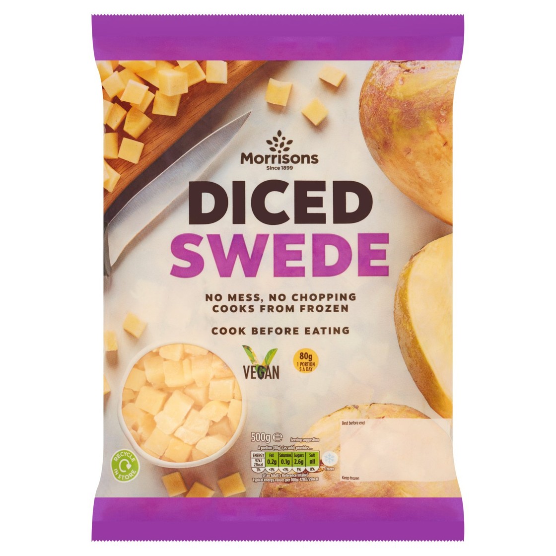 Morrisons Diced Swede 500g - Morrisons Online Groceries & Offers